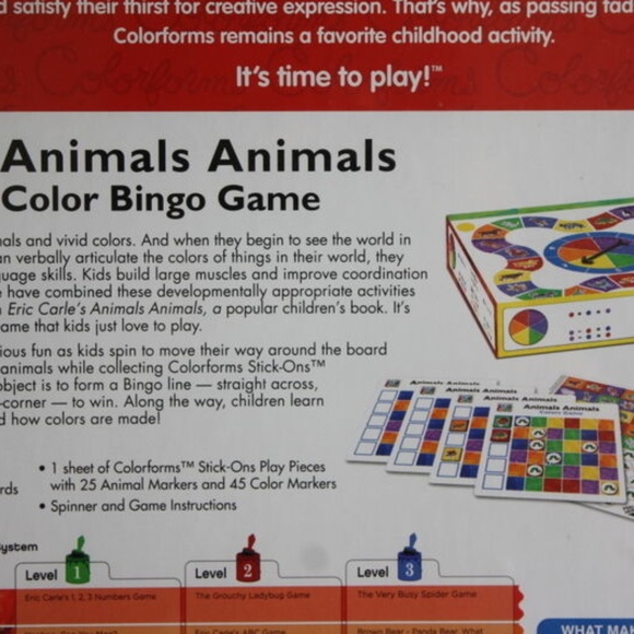 Eric Carle | Other | Eric Carle Animals Color Bingo Game Ages 48989 ...